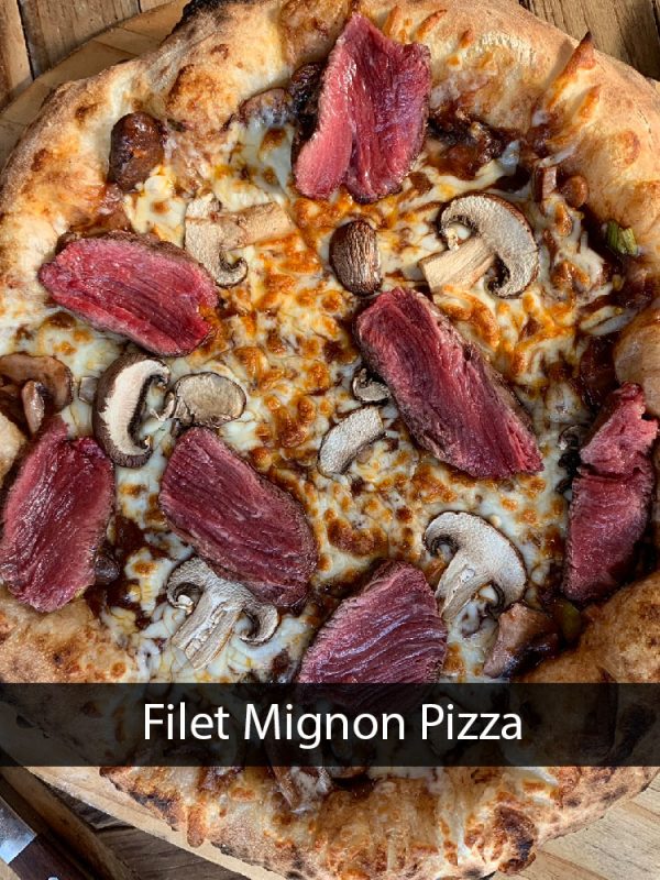 Filet Mignon Pizza with mushroom red wine gravy - Grill Hunters