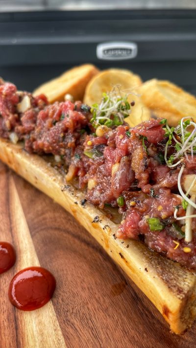Smoked Bone Marrow Beef Tartare - Grill Hunters